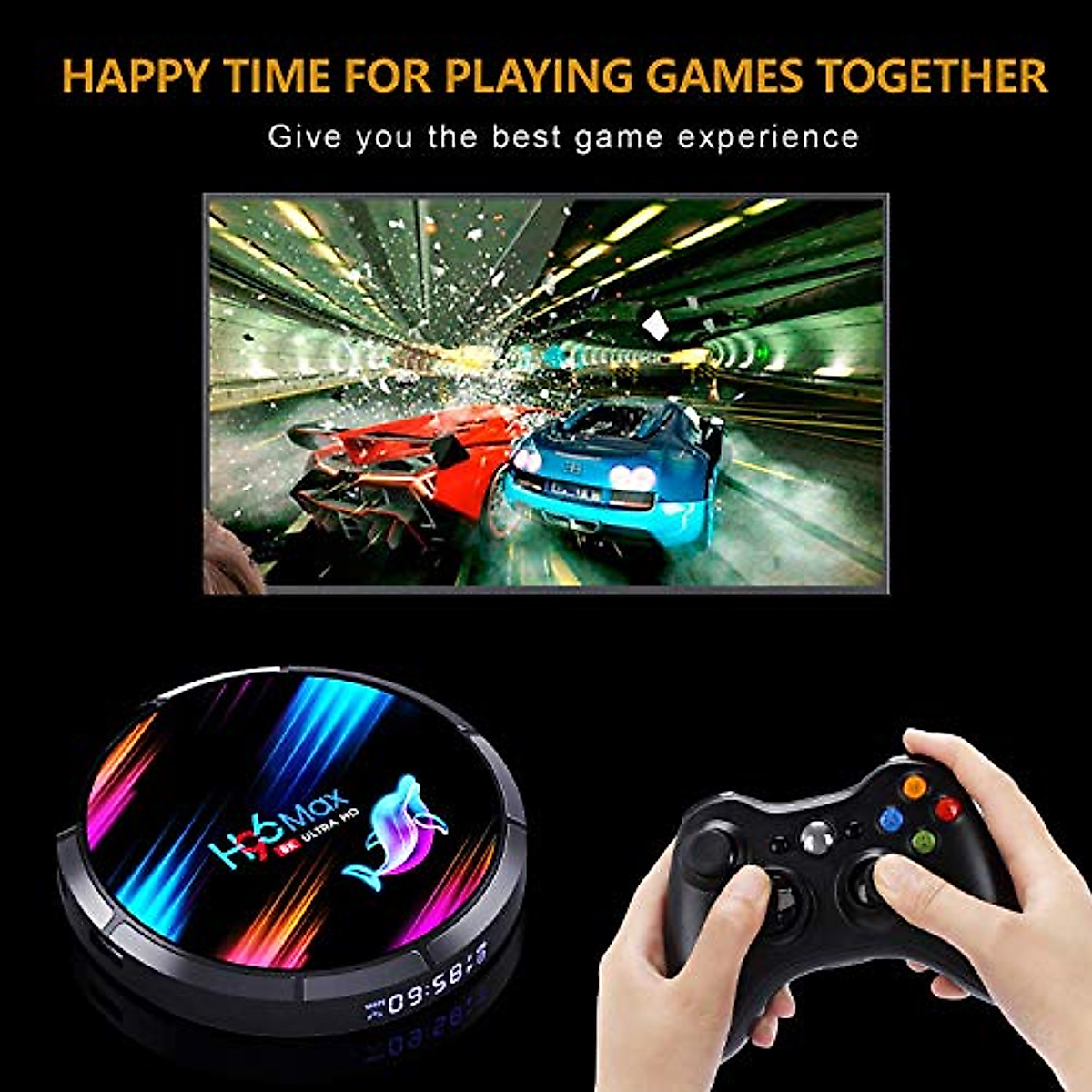 Android 9.0 TV Box Amlogic S905X3 H96 MAX X3 Android TV Box 4GB RAM 64GB ROM Dual-WiFi 2.4GHz/5GHz BT 4.0 Quad Core 64 Bits 3D/8K Full HD/H.265/USB3.0 1000M