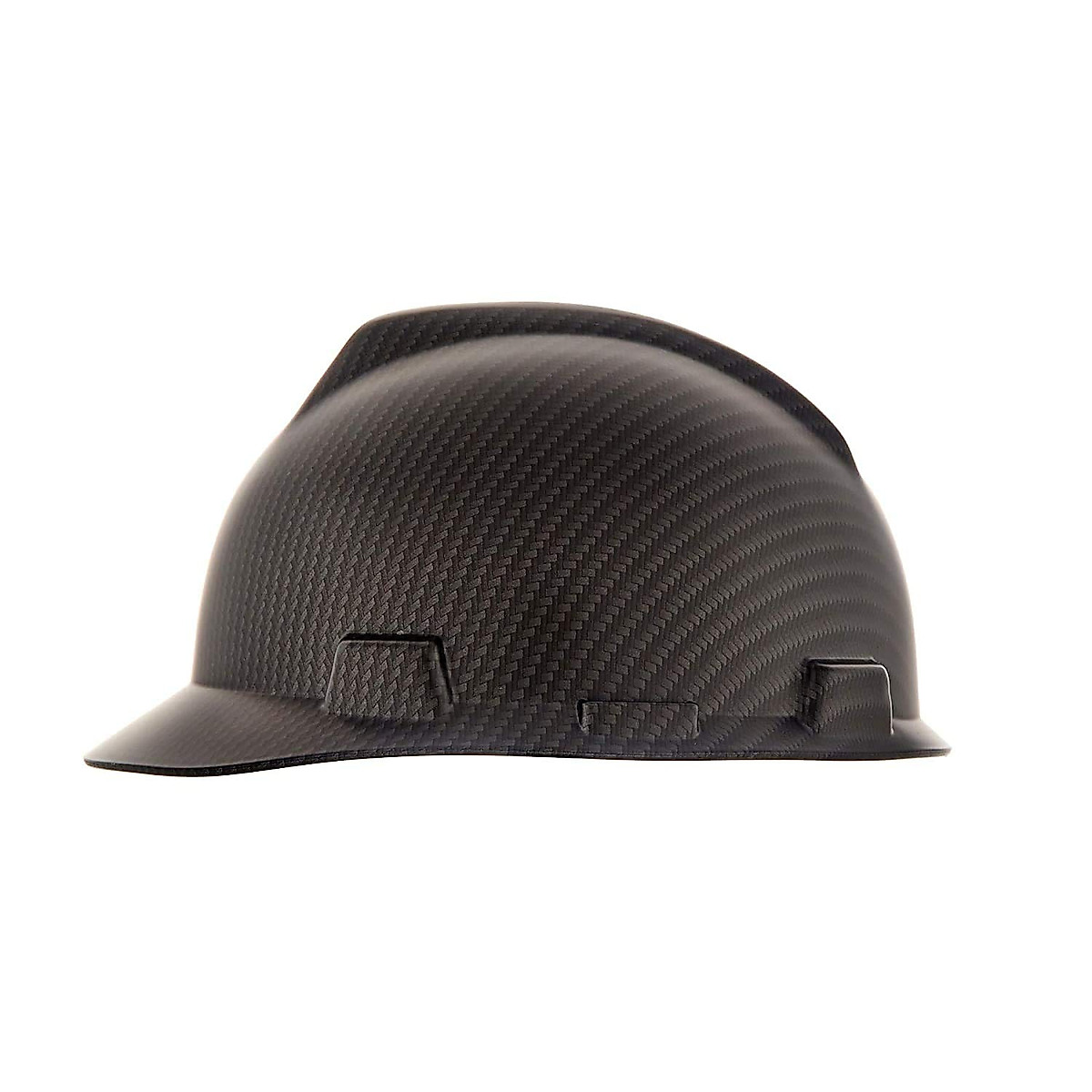 MSA 10204777 Hydro Dip V-Gard Cap Style Safety Hard Hat With Fas-Trac III Ratchet Suspension | Polyethylene Shell, Self Adjusting Crown Straps - Standard Size in Sport Carbon