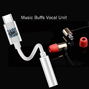 DISDIM Moto Z / HTC Type C to 3.5mm Headphone Aux Jack Adapter, USB Type C to 3.5mm Microphone Audio Connector Cable for Moto Z, HTC, Pixel 2 / Pixel 2 XL and Other USB-C Devices-Silver