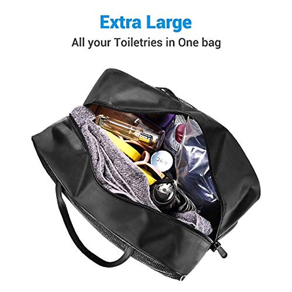 Large Shower Tote Bag Quick Dry Mesh Shower Caddy Shower Basket Beach Caddy Mesh Oxford Hanging Toiletry Bath Organizer for College Dorm Hotel Swimming Gym Camping Travel, Black