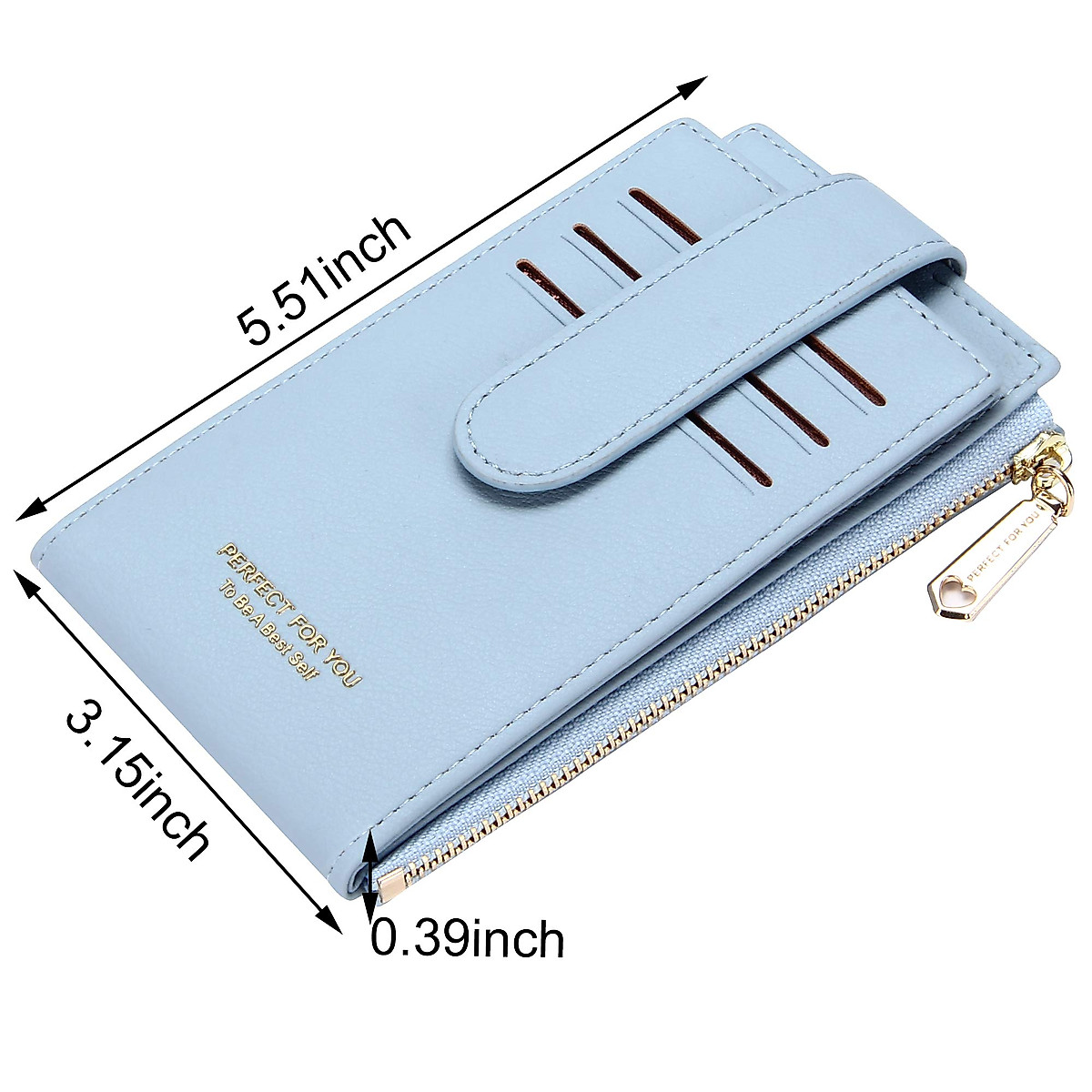 Badiya RFID Card Holder Wallet for Women Slim Wallets Bifold Multi Card Case Zipper Coin Purse