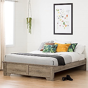South Shore Versa Platform Bed, Queen, Weathered Oak