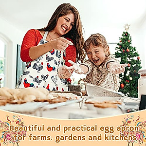 2 Pcs Egg Apron for Fresh Eggs Hen Duck Goose Eggs Holder Aprons Adjustable Gathering Apron with Pockets for Home Kitchen (Classic)