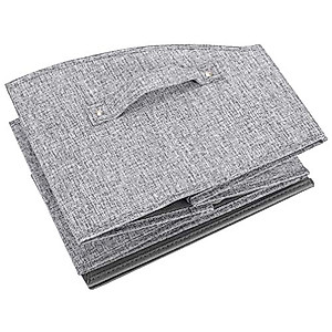 Brabtod Dog Toys Storage Bin,Pet Toy Box,Trapezoid Fabric Storage Bin, Dog Toy Organizer,Dog Toys Storage Basket,Collapsible Storage Bin for Dog Toys,Blanket,Clothes-Snowflake gray