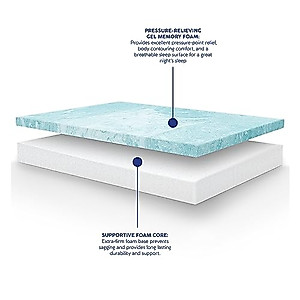 Vibe Heather Grey Gel Memory Foam Mattress, CertiPUR-US and Oeko-TEX Certifed Bed-in-a-Box in Ultra Small Package, 8-Inch, Twin