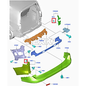 Rexka 20pcs Wheel Opening Molding Clip Retainer Compatible with Ford W716507-S300 Expedition EcoSport Transit 150 250 350 W716507S300