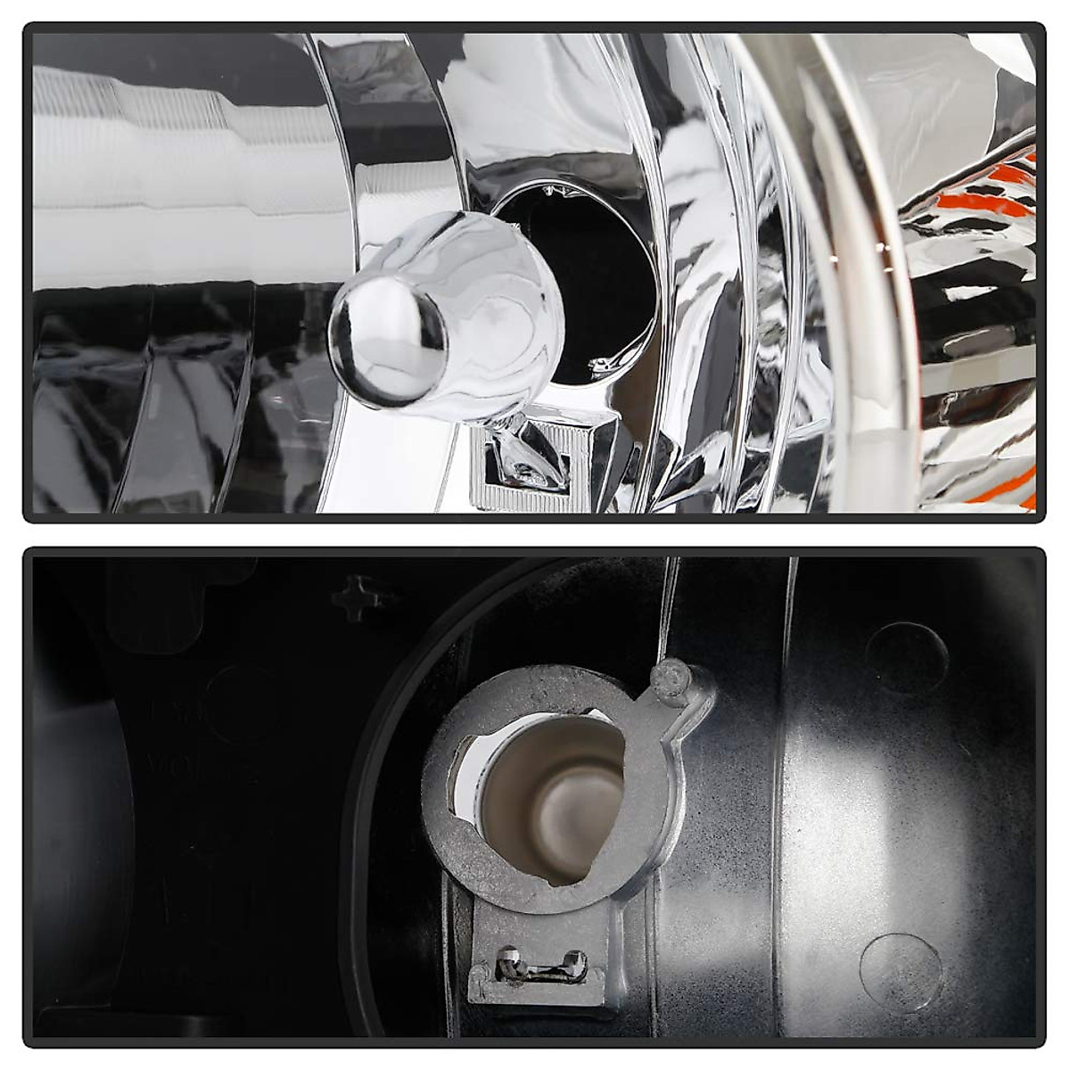 ACANII - For 2005-2007 Ford Escape Factory Style Chrome Headlights Headlamps Assembly Replacement Pair Set Left+Right