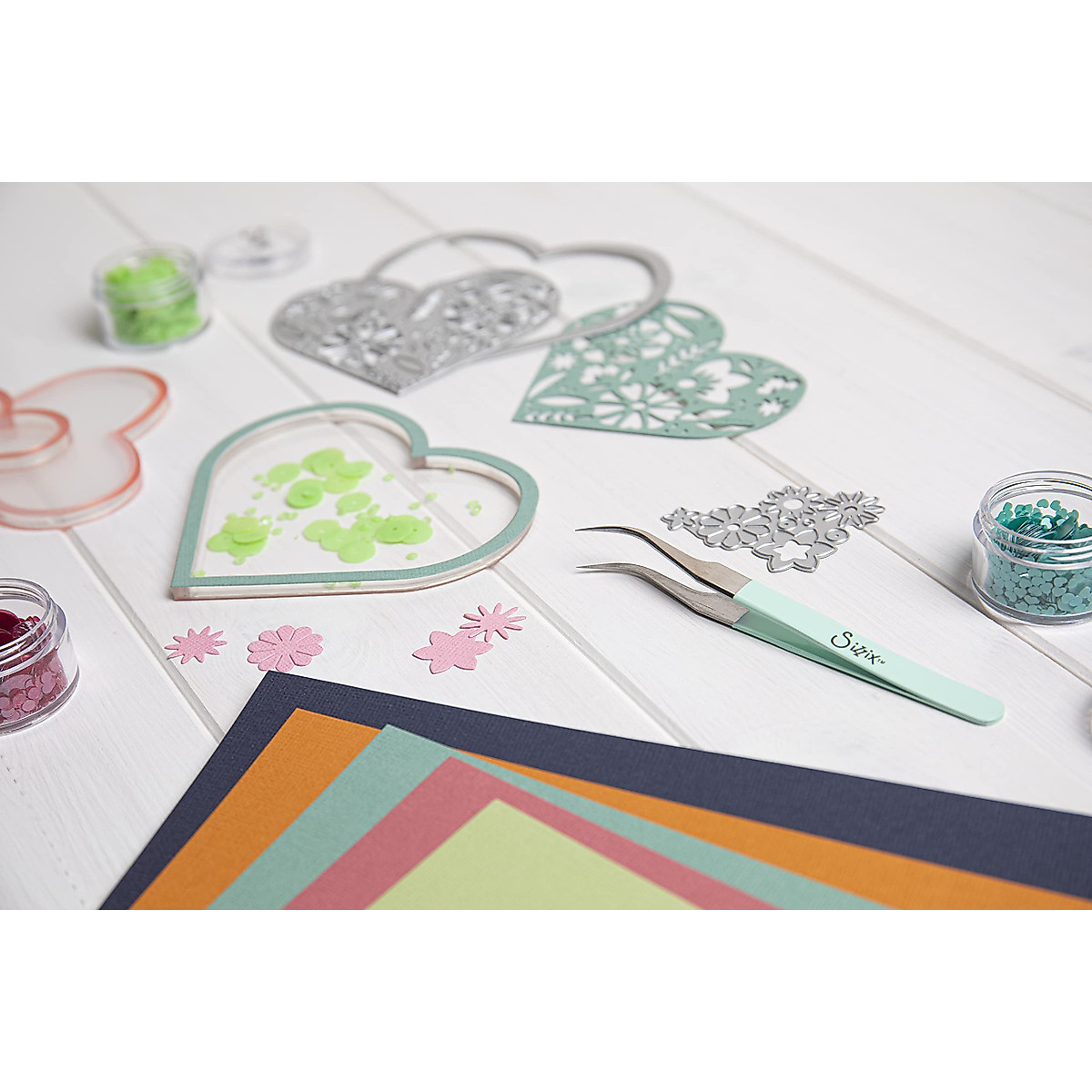 Sizzix Curved Fine Tip Tweezers for Intricate Projects, Scrapbooking, Cardmaking, One Size, Multi Color, Multicolour