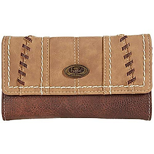 b.o.c. Oakley Accordion Wallet Saddle/Chocolate One Size