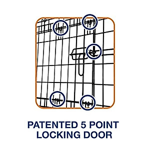 Precision Pet Products Two Door Provalue Wire Dog Crate, 42 Inch, For Pets 70-90 lbs, With 5-Point Locking System