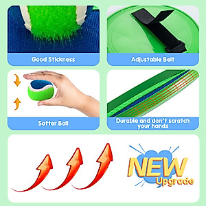 Weehoey Kids Toys - Outdoor Games for Kids, Toss and Catch Ball Set with 6 Paddles 3 Balls, Toys for 3 4 5 6 7 8+ Year Old Boys Girls Christmas Birthday Gifts