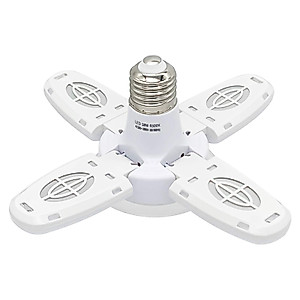 NTBL LED Garage Lights- Dimmable Garage Lights Ceiling, 38W 6000LM 6500K E27/E26 LED Garage Ceiling Lights with 4 Adjustable Panels for Garages, Workshop,Indoor, Outdoor, Workshop and Warehouse, Full