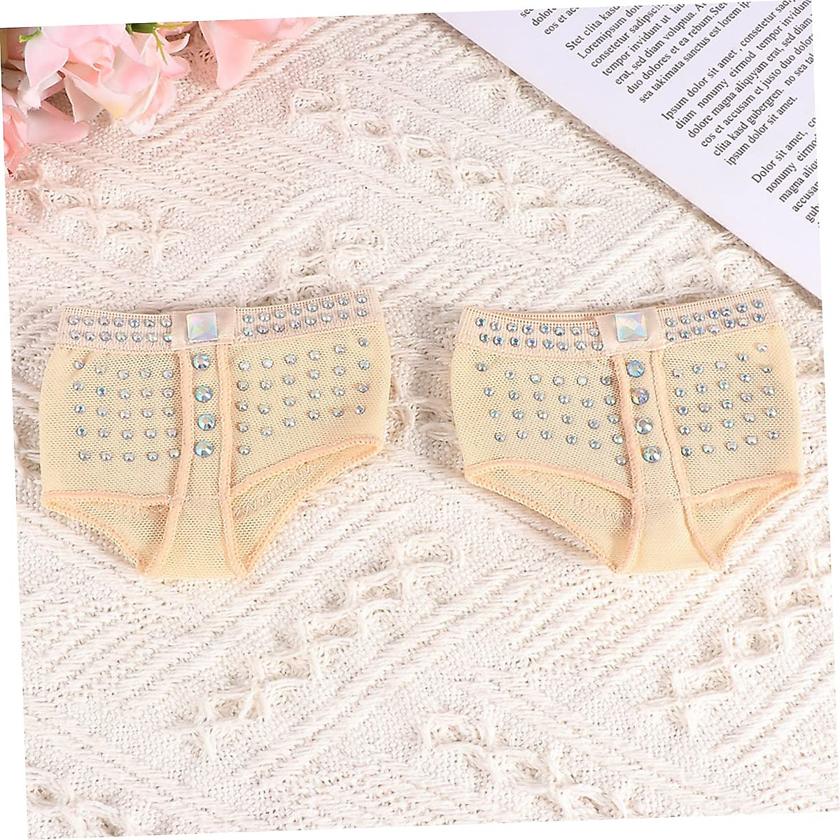 VICASKY Set Dance Pads Girls Undies For Belly Sole Gymnastics S- Palm Forefoot Pad Section - Ballet Practice Toe Thong Women Rhinestone Foot Diamond Shoes Half Size Thongs S Paws Lyrical