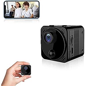 4K HD Spy Camera Wireless Hidden Camera WiFi Long Battery Life Mini Real-time Remote View Mini Convert Camera with Phone APP Night Vision Motion Sensor Security Surveillance Cam for Car