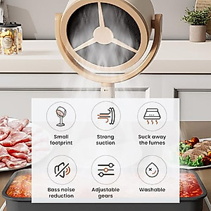 Lorivu Smoke Purifier,Portable Smoke Purifier Lorivu Portable Range Hood,Air Purifier Lorivu Smoke Remover Fan Mini Cooker Hood for Indoors (Plug-in A Set)