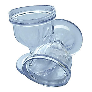 HealthAndYoga™ ChillEyes Transparent Eye Wash Cups for Effective Eye Cleansing - with Storage Container - Eye Shaped Rim, Snug Fit (2 Pcs.)