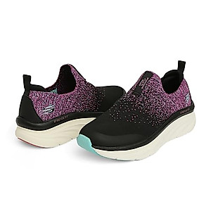 Skechers Women's D'Lux Walker Wrap Party Slip On Sneaker Blk/MLTI 10 Medium US