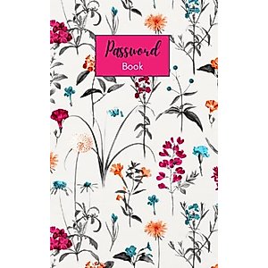 Password Book: Internet Password Organizer Log Book with Alphabetical Tabs | Pocket Size Password Keeper for Websites, Emails, Usernames | Floral Cover - 5" x 8"