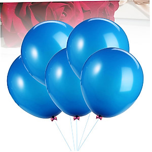 jojofuny 6 Pack Light Blue Latex Balloons Giant 36 Round Birthday Decorative Party Balloons for Wedding Baby Shower