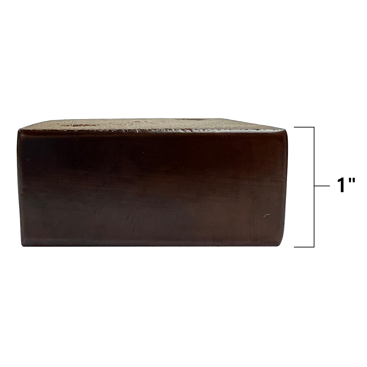 Elegent Upholstery Short Low Profile Wood Square Sofa Furniture Legs 1" Inch Height - Set of 4