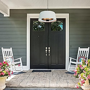 Paragon Outdoor Sol Electric Patio Heater, Ceiling Mounted, 1500W Indoor Outdoor Infrared Heat Lamp, Portable Heater, 3 Heat Settings, White