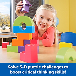 Learning Resources Mental Blox 360 Degree 3-D Building Game - 55 Pieces, Ages 5+ Educational Board Games, Mental Puzzles for Kids, Brain Teaser Games
