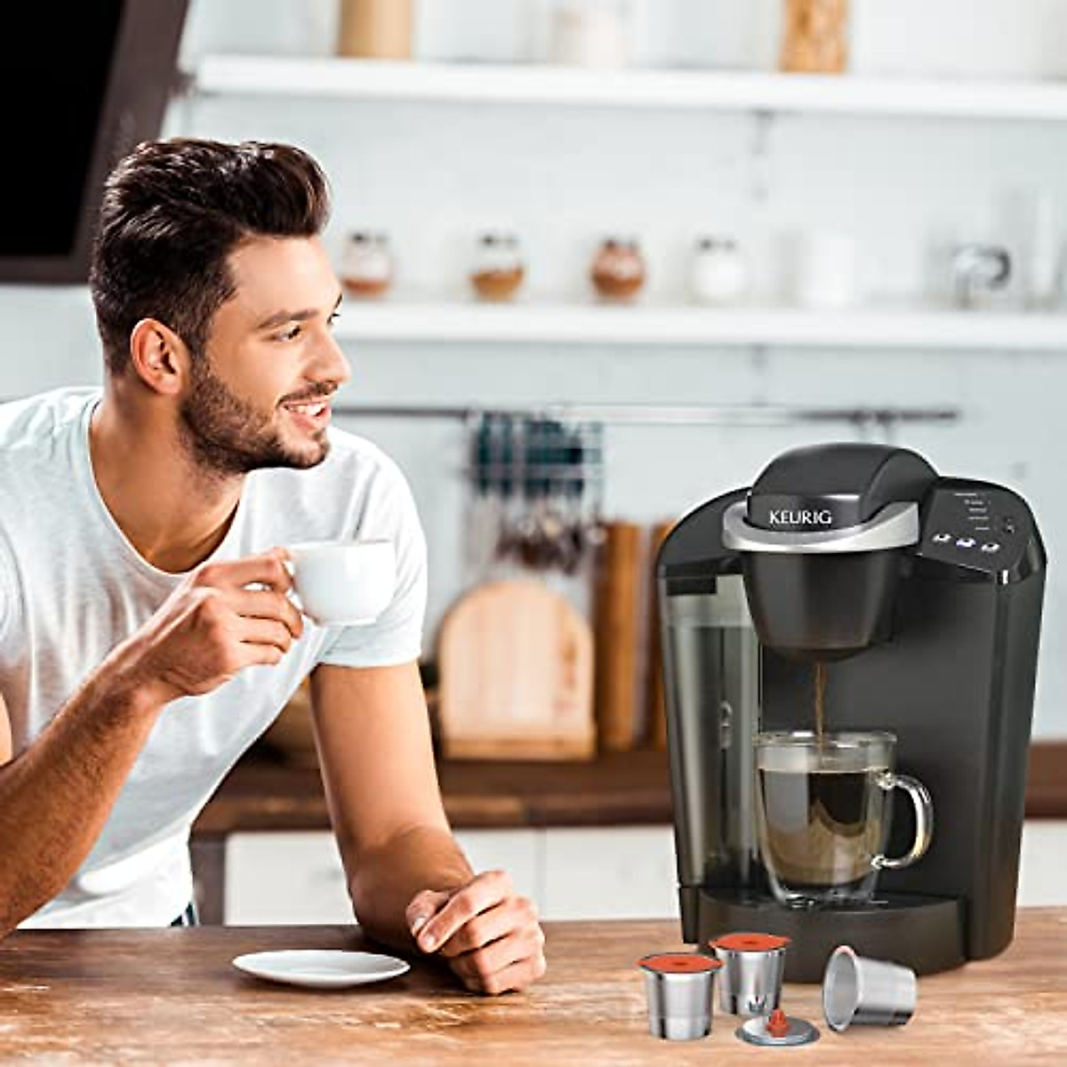 Reusable K Cups For Keurig | keurig reusable coffee pods Compatible with 1.0 and 2.0 Keurig Single Cup Coffee Maker Stainless Steel K Cup,BPA Free(2 pack)