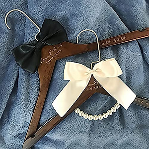Personalized Bridal Wedding Hanger, Custom Bride Dress Hanger Groom Hangers Wooden Engraved Hanger Name Hangers Wedding Party Gift