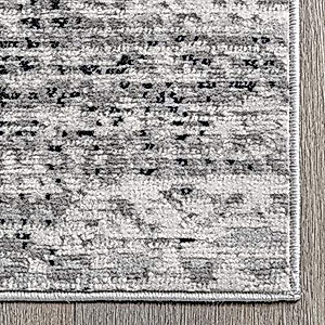 nuLOOM Adael Aztec Modern Distressed Area Rug, 3' x 5', Grey