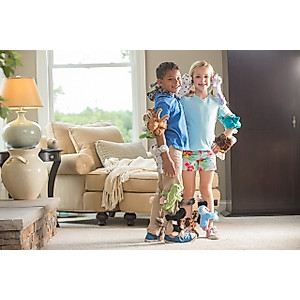 Wild Republic Huggers Orangutan Plush Toy, Slap Bracelet, Stuffed Animal, Kids Toys, 8", Tan