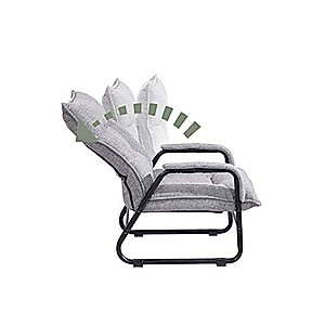 GYDJBD Lazy Sofa Lazy Couch Mini Sofa Small Apartment Leisure Sofa Chair Single Folding Fabric Small Sofa (Color : Gray)