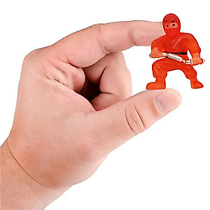 ArtCreativity Mini Ninja Figurines, Pack of 48, Assorted Colors Plastic Action Figures, Little Ninja Warriors in Assorted Poses, Cool Cupcake Topper, Goodie Bag Fillers & Party Favors for Kids