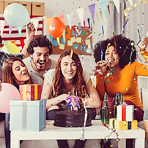 Purple Birthday Number Candles 10, Glitter Happy Birthday Candles for Cake Topper Decoration for Party Wedding Anniversary Celebration Supplies Girls Boys