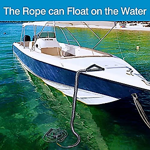 MUMUBOAT 25ft Wakesurf Rope with EVA Handle, 6 Sections Floating Watersport Ropes for Surfing (Grey & Black)