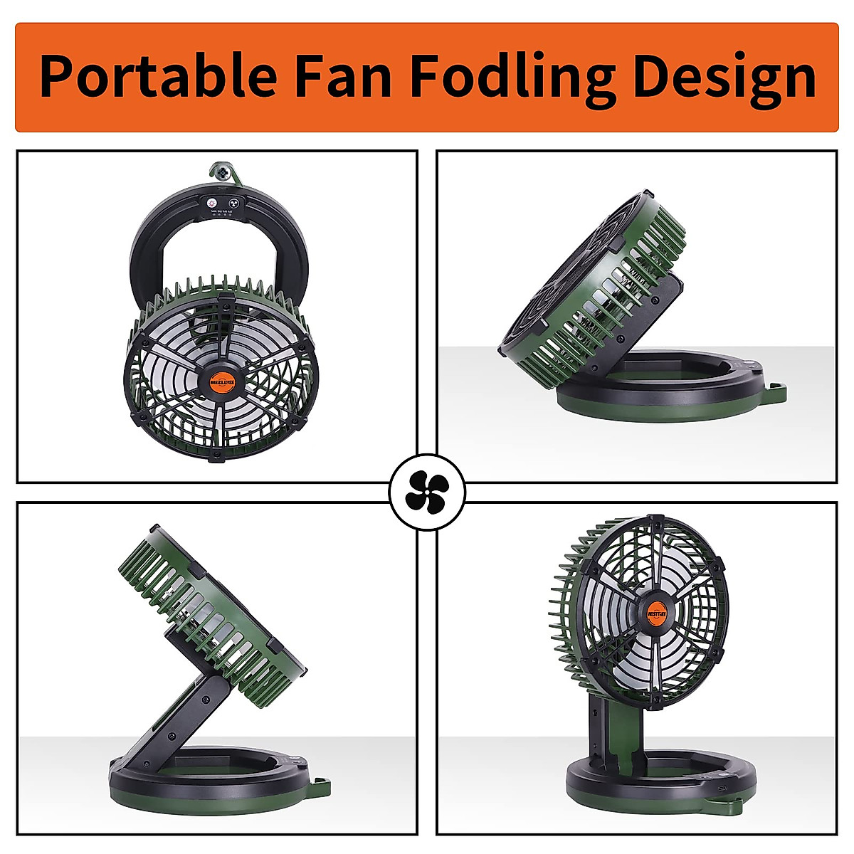 Portable fan Battery Operated Fan USB Desk fan Camping Fan for Tents,Battery Operated portable Fan Personal Fan battery powered fan camping portable fan Outdoor fan Rechargeable Fan with Hanging