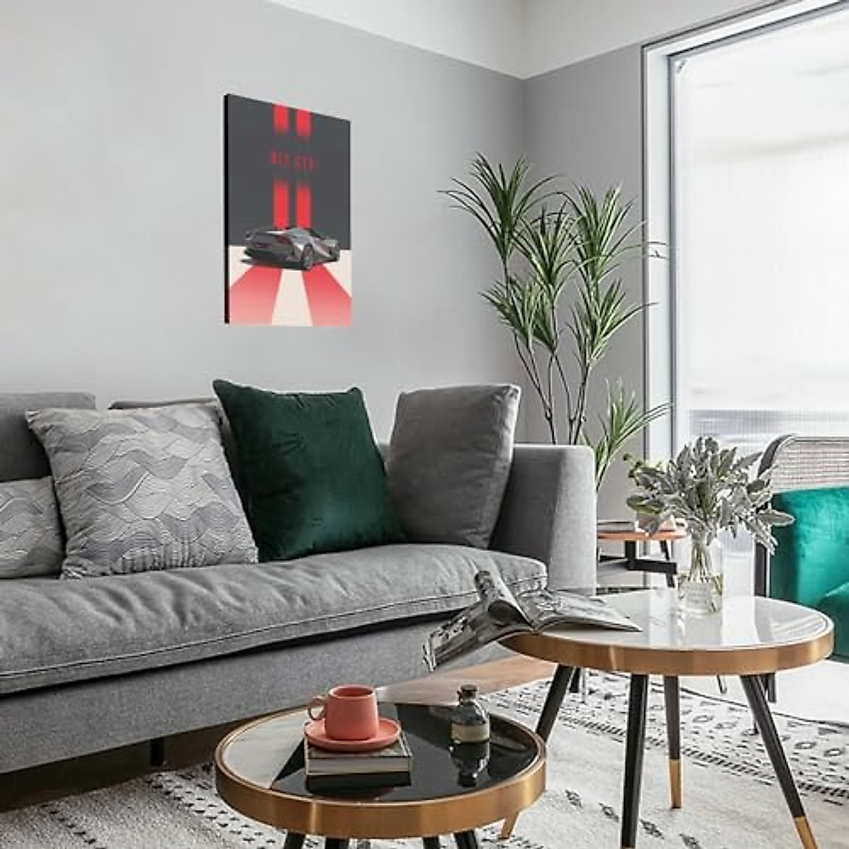 Car Poster Ferrari F40 Supercar Posters Racing Car Canvas Wall Art For Boy's Bedroom SuperCar Wall Decor Frame-style 16x24inch(40x60cm)