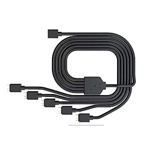 Cooler Master 1-to-5 ARGB Splitter Cable / 5V - Support 3-pin Addressable RGB - LED Sync Cable for MasterFan/MasterLiquid ARGB Series Support(ARGB 1-to-5 Splitter)