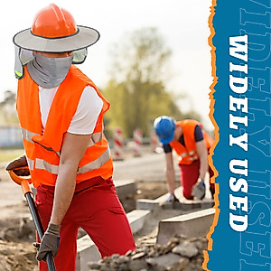 4 Pcs Hard Hat Sun Shade Full Brim Hardhat Sun Visor Bandana Face Scarf Neck Protection Summer Accessories (Bright Gray)