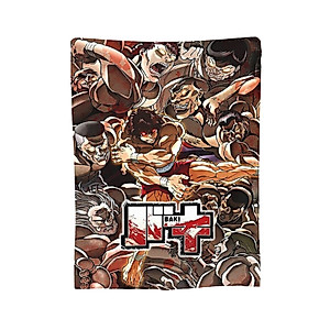 Anime Baki The Grappler Blanket Tapestry Sofa Office Bedroom Throw Blankets Super Soft Cozy Microfiber Blanket Bedding 40"X30"
