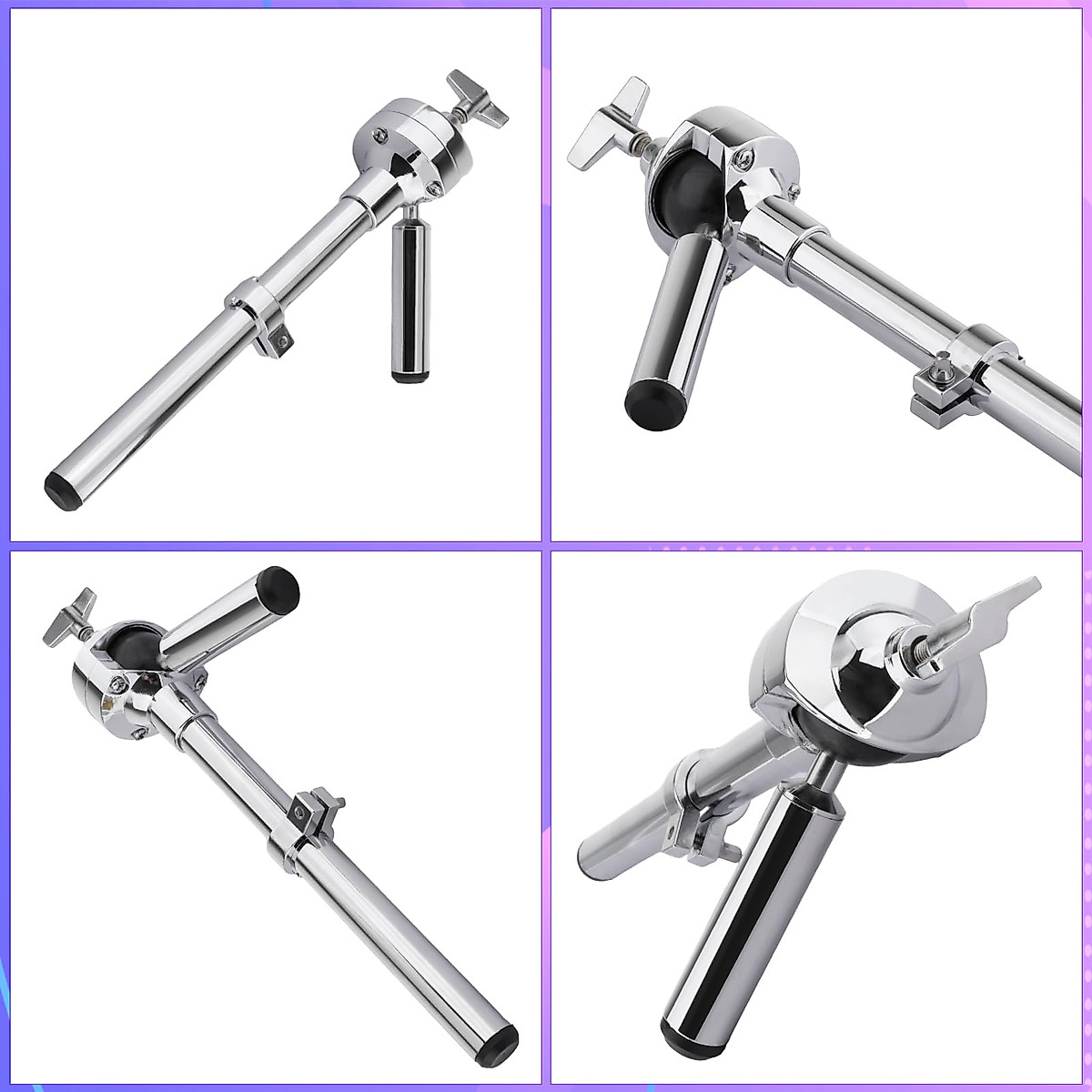 Single Tom Holder Stand Mount Bracket Durable Steel Silver Plated