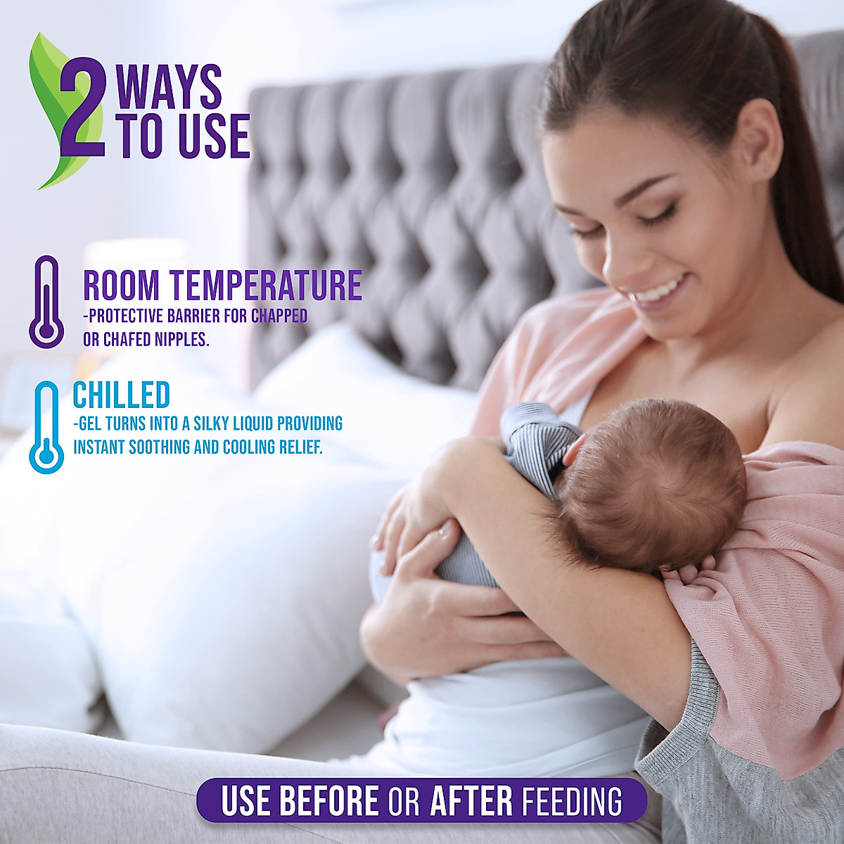 Dr. Nice's Nipple Cream for Breastfeeding - Instant Soothing and Cooling Relief for Sore Nipples | All Natural Water-Based Clear Gel | Safe for Mom & Baby - (0.34 Fl. Oz)