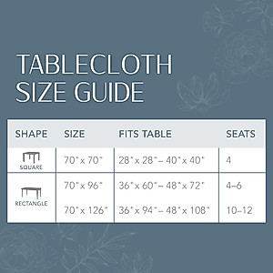 Elrene Home Fashions Villeroy & Boch La Classica Linen Tablecloth, Great for Formal Dining or Everyday Use, 70 Inches by 146 Inches, White