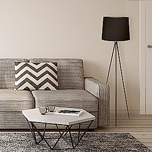 Newhouse Lighting NHFL-AL-BK Alexandria Tripod Floor Lamp, Black