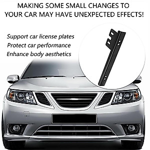 Salior License Plate Holder,Aluminum Alloy Front License Plate Mounting Kit Relocator Holder Bar,Universal License Plate Bracket Fit for Bumper in Most Car Truck SUV (Black)