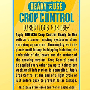 Trifecta Crop Control Ready to Use Maximum Strength Natural Pesticide, Fungicide, Miticide, Insecticide, Help Defeat Spider Mites, Powdery Mildew, Botrytis and Mold on Plants 32 OZ Size