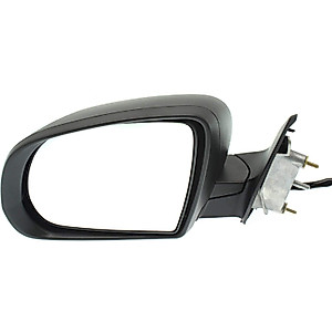 Kool Vue Driver Side Power Non-Heated Mirror for Jeep Cherokee 2014-2018 Manual Fold Without Signal Light, Blind Spot Monitor, Memory, Puddle Lamp & Auto-Dimming Textured