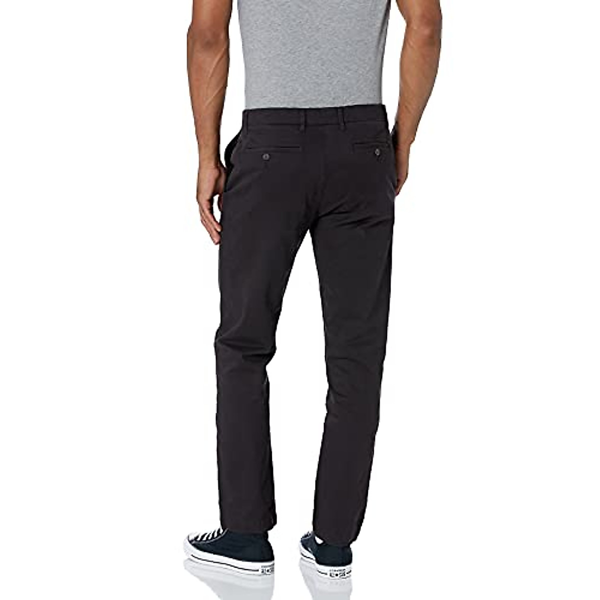 Goodthreads Men's Slim-Fit Washed Comfort Stretch Chino Pant, Black, 31W x 30L