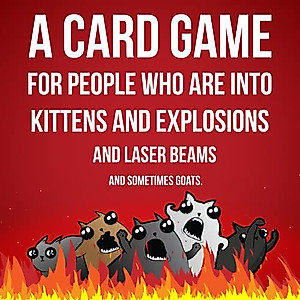 Exploding Kittens Card Game - Original Edition, Fun Family Games for Adults Teens & Kids - Fun Russian Roulette Card Games - 15 Min, Ages 7+, 2-5 Players