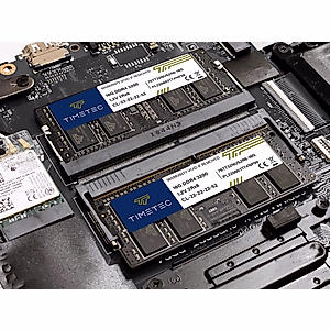 Timetec 32GB KIT(2x16GB) DDR4 3200MHz (or 2933MHz or 2666MHz) PC4-25600 Non-ECC Unbuffered 1.2V CL22 2Rx8 Dual Rank 260 Pin SODIMM Laptop Notebook PC Computer Memory RAM Module Upgrade