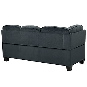 Christopher Knight Home Canterbury Fabric Sectional Set, Charcoal